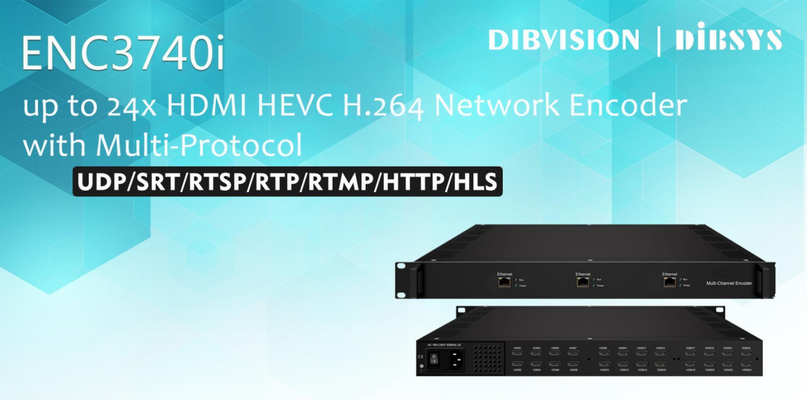ENC3740i up to 24x HDMI H.265 MPEG4 AVC Network Encoder with multi ...