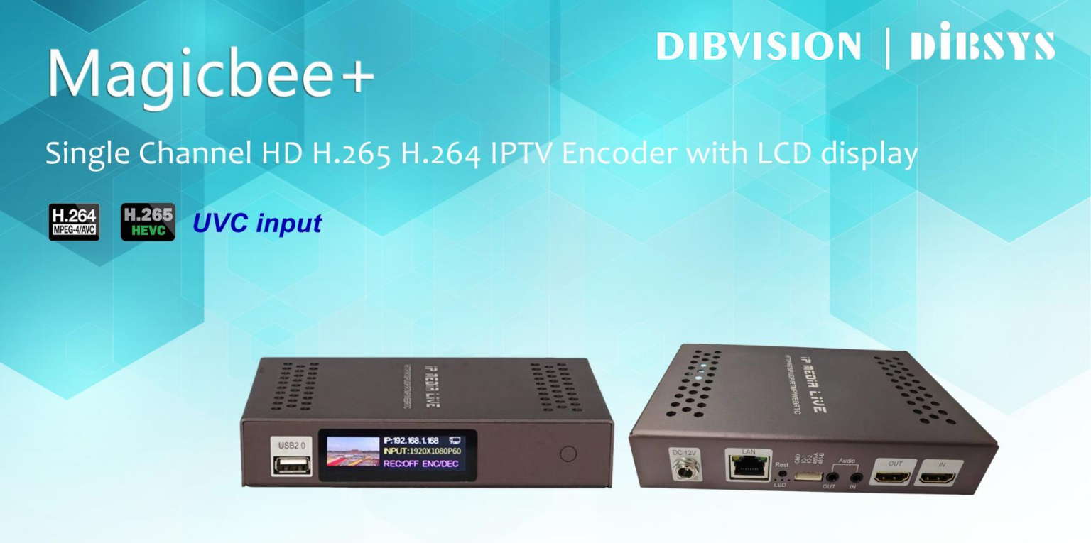 Magicbee+ with LCD Single Channel Full HD HEVC (H.265) H.264 IPTV ...